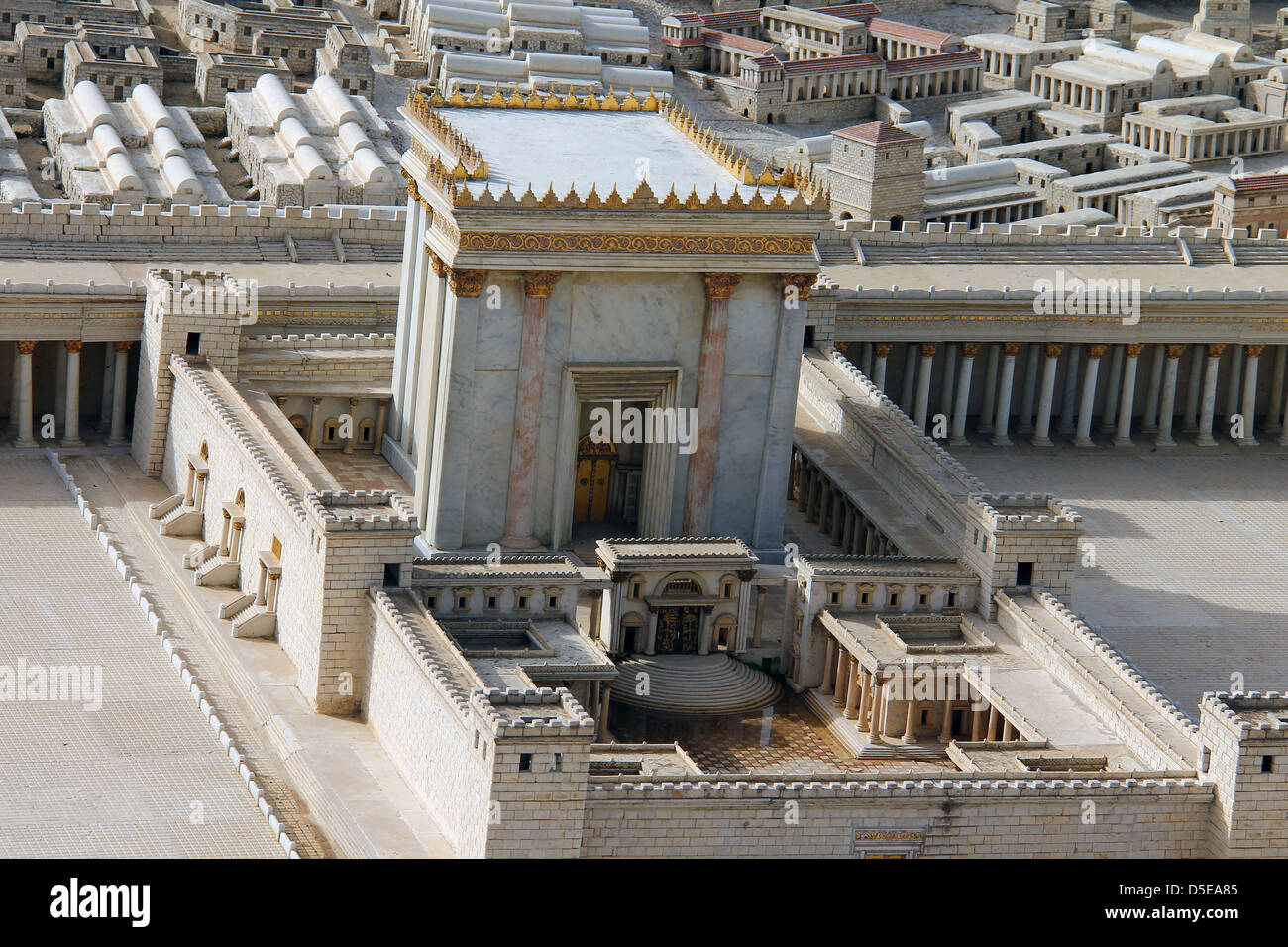 Second Temple. Model of the ancient Jerusalem. Israel Museum Stock ...