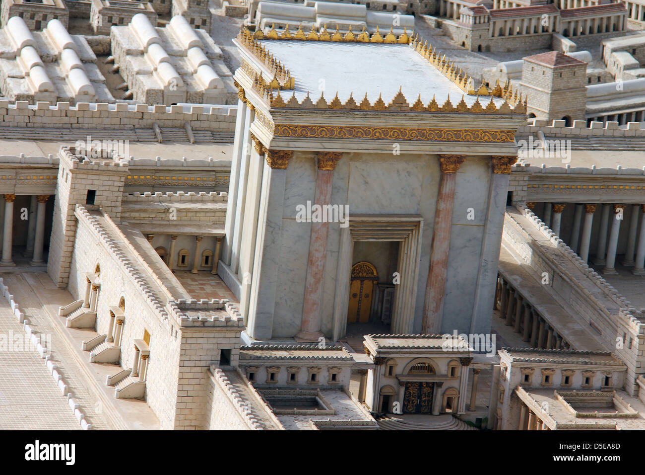 Second Temple. Model of the ancient Jerusalem. Israel Museum Stock ...