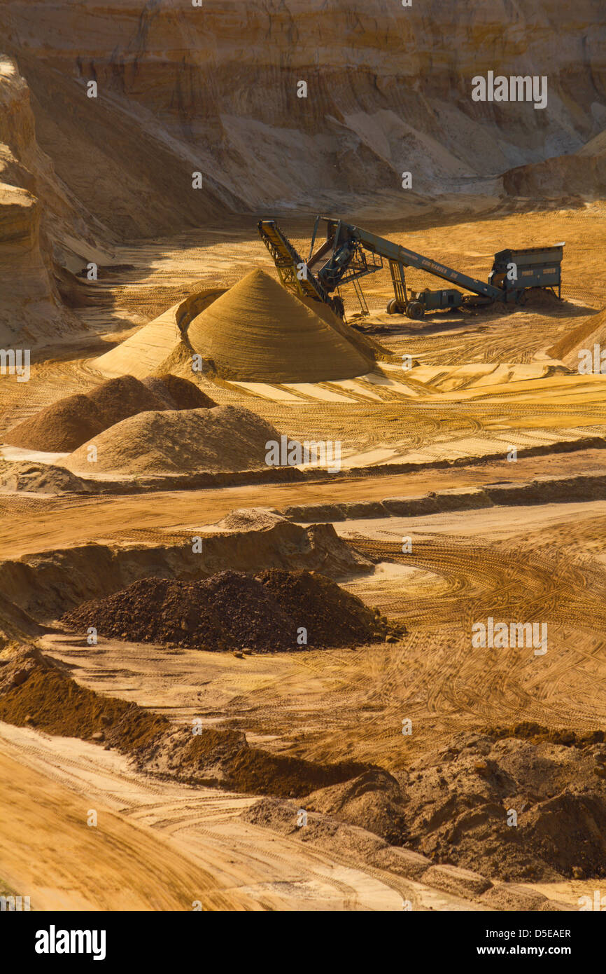 Sand and gravel being quarried Stock Photo - Alamy