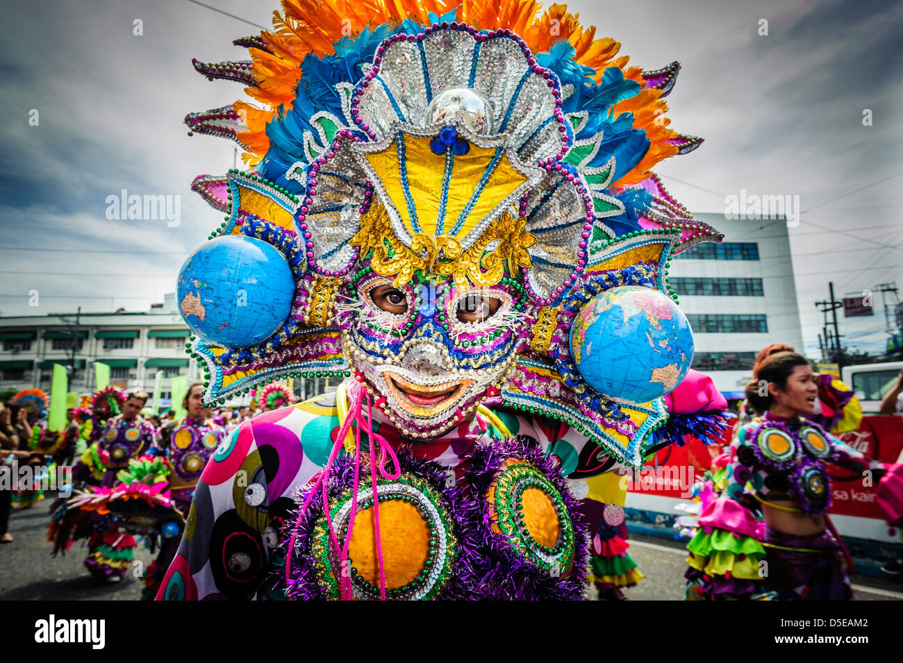 Participants of the parade during the celebration of Dinagyang in ...