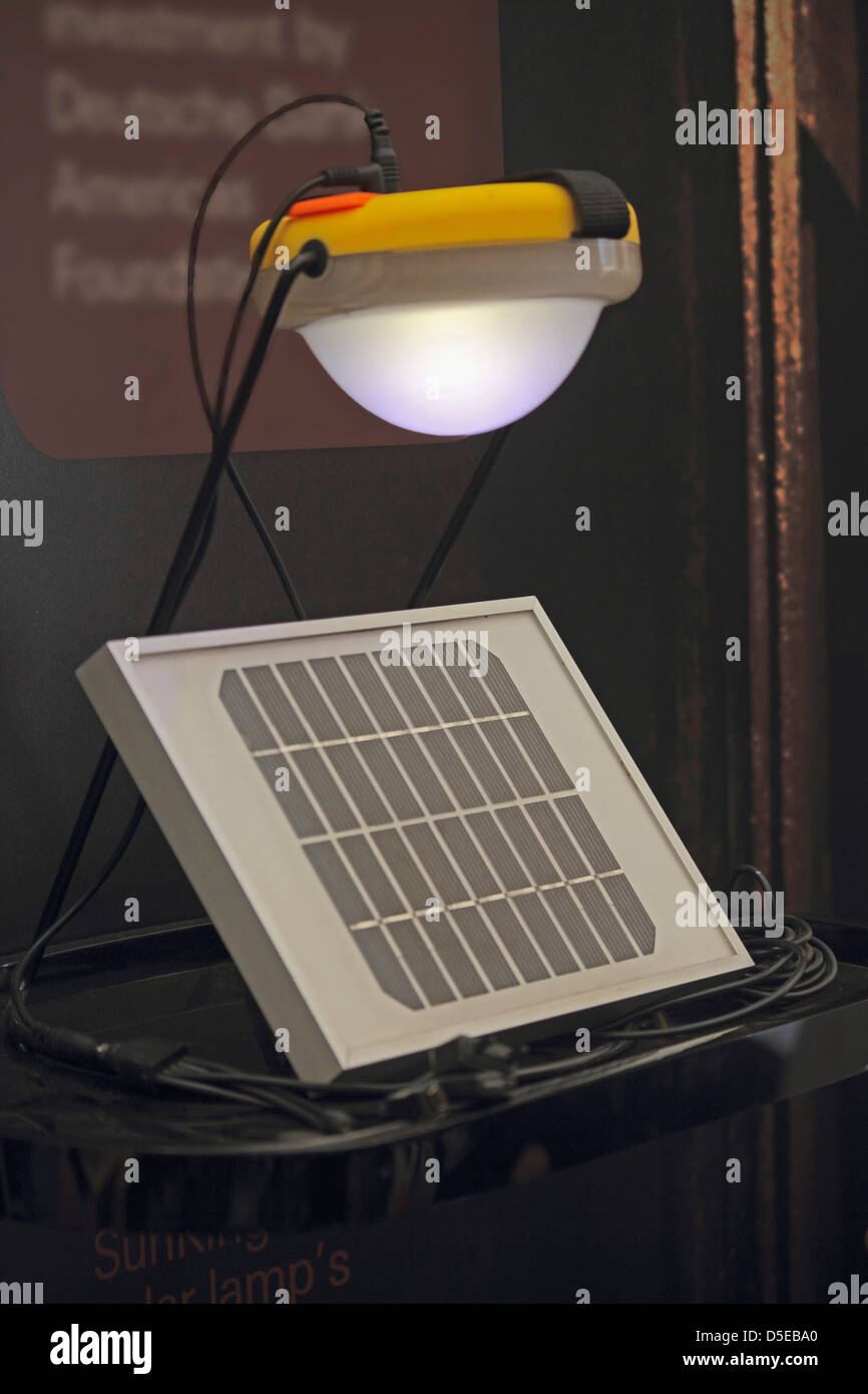 Solar panel and Solar lamp Stock Photo - Alamy