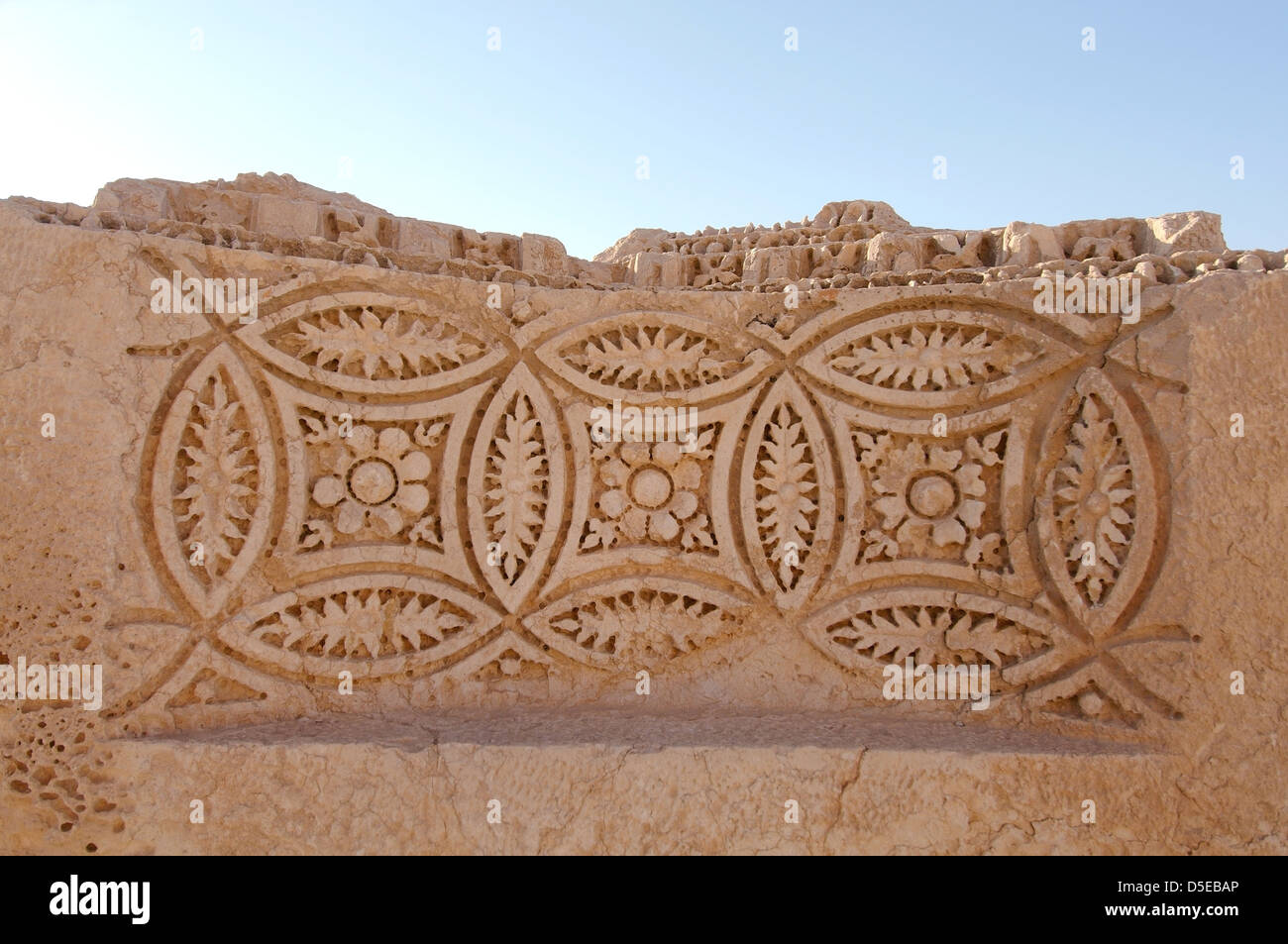 Not finished barilef on the stone (on the marble block), ancient city ...