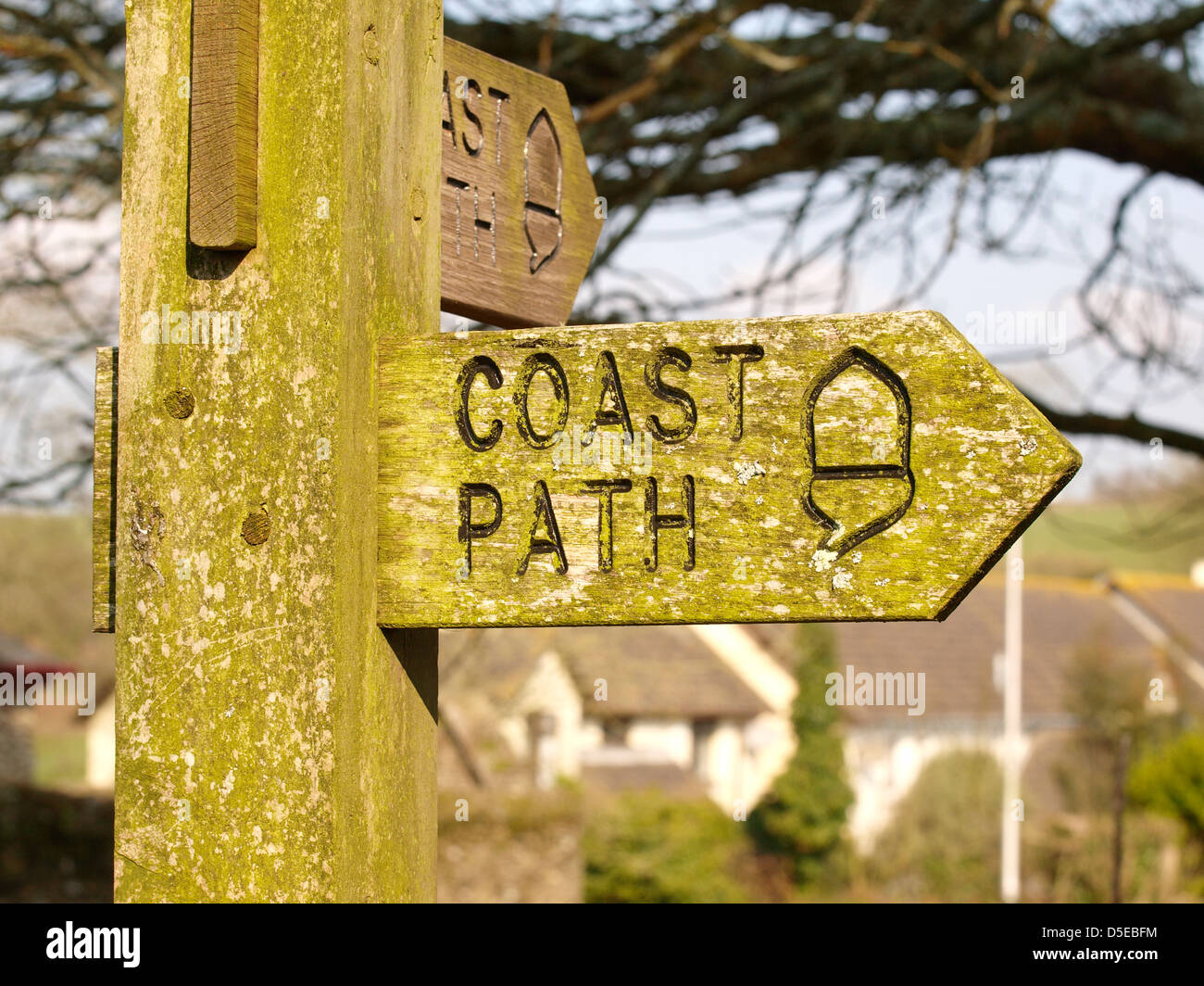 Coast path sign Stock Photo - Alamy