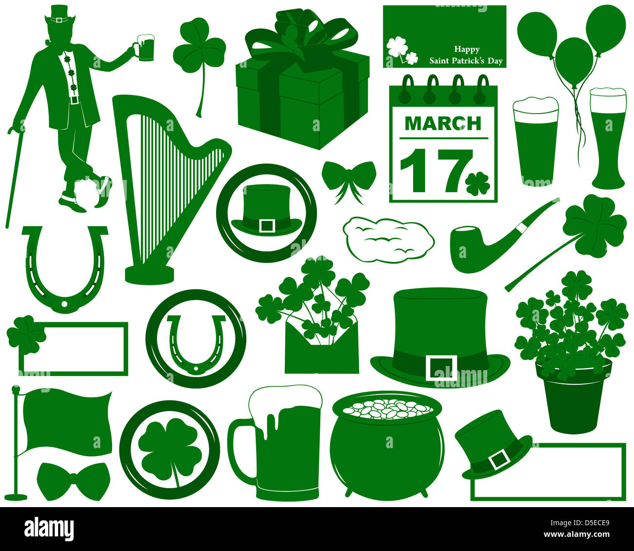 Saint Patrick's Day Elements Stock Photo - Alamy