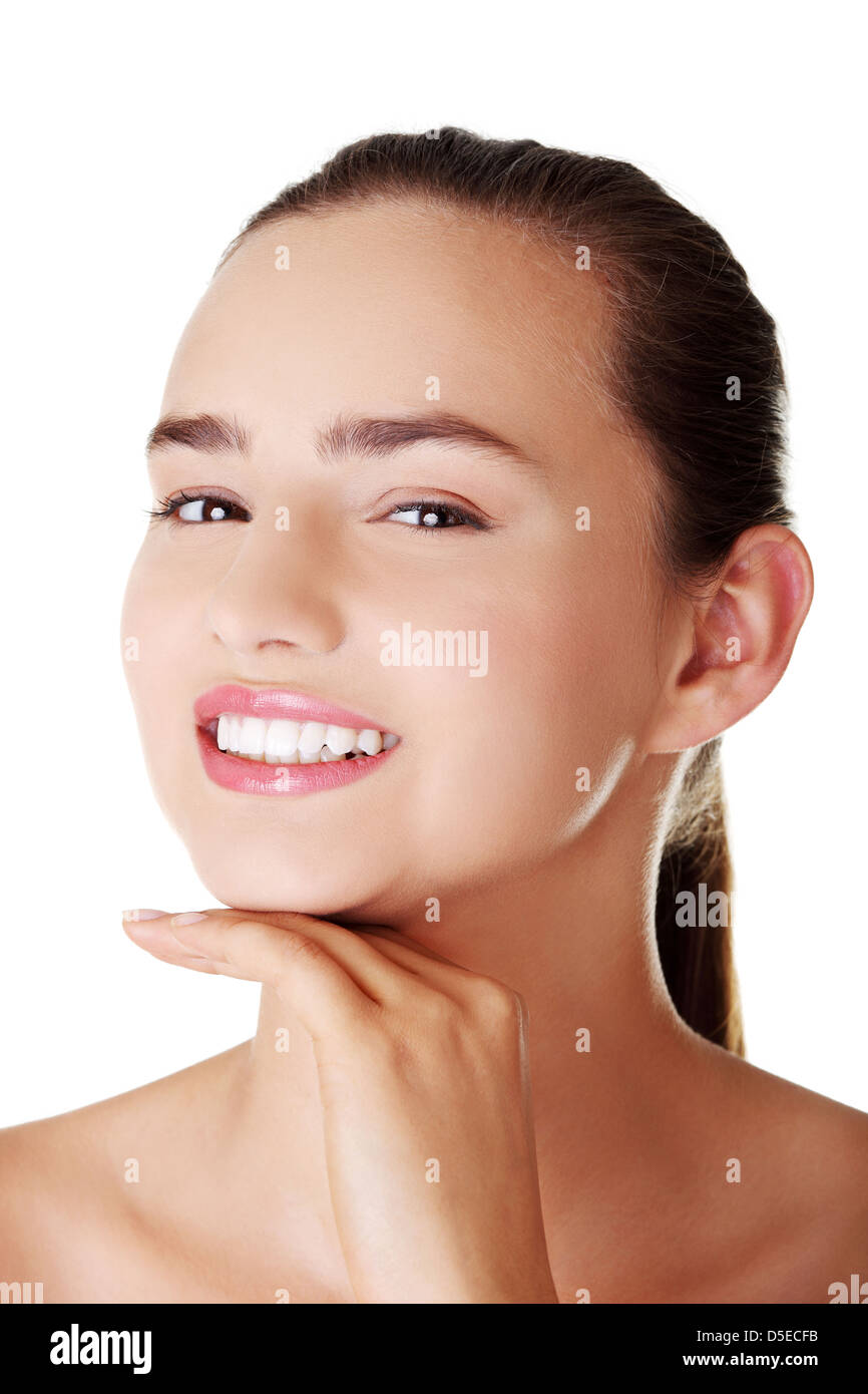 Beautiful teenager portrait, with healthy clean skin Stock Photo - Alamy