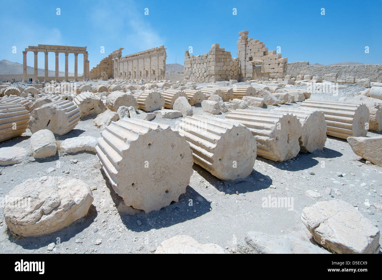 Ruins Temple of Bel (Temple of Baal) in the ancient city of Palmyra ...