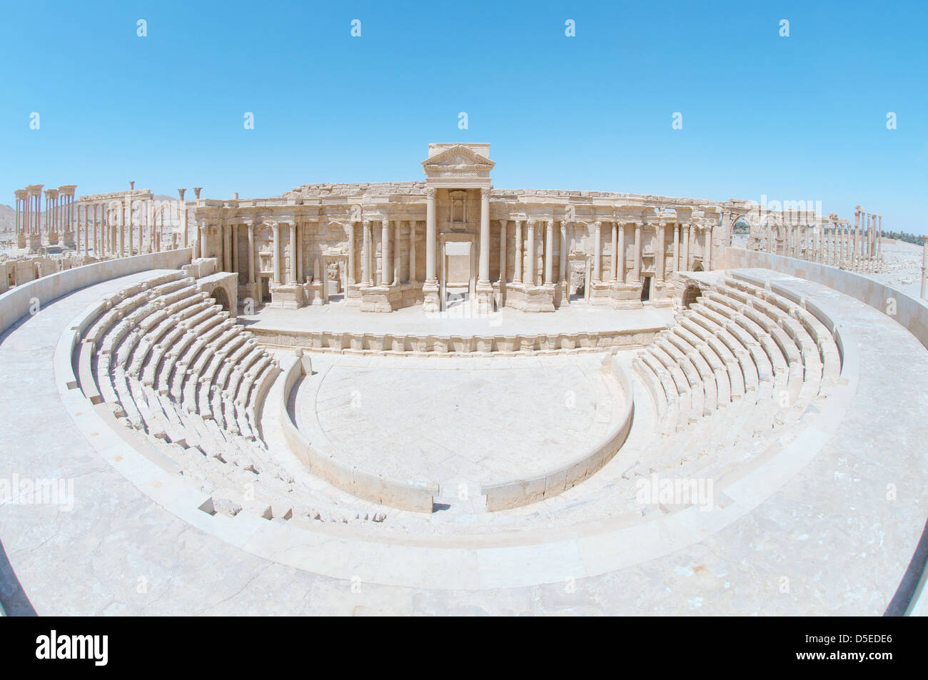 amphitheater in the ancient city of Palmyra, Syria Stock Photo - Alamy