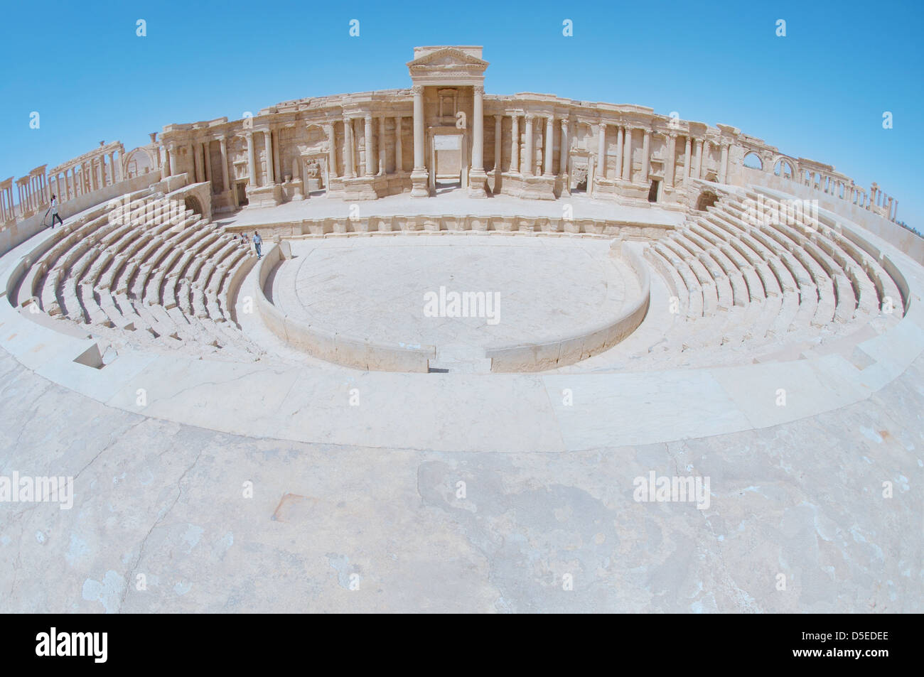 amphitheater in the ancient city of Palmyra, Syria Stock Photo - Alamy