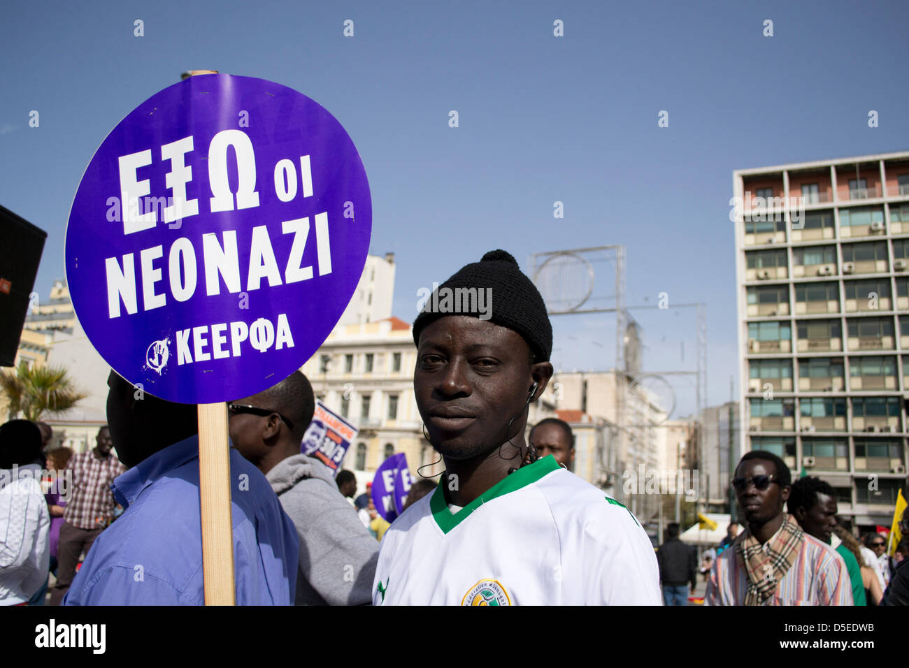 African immigrants greece hi-res stock photography and images - Alamy