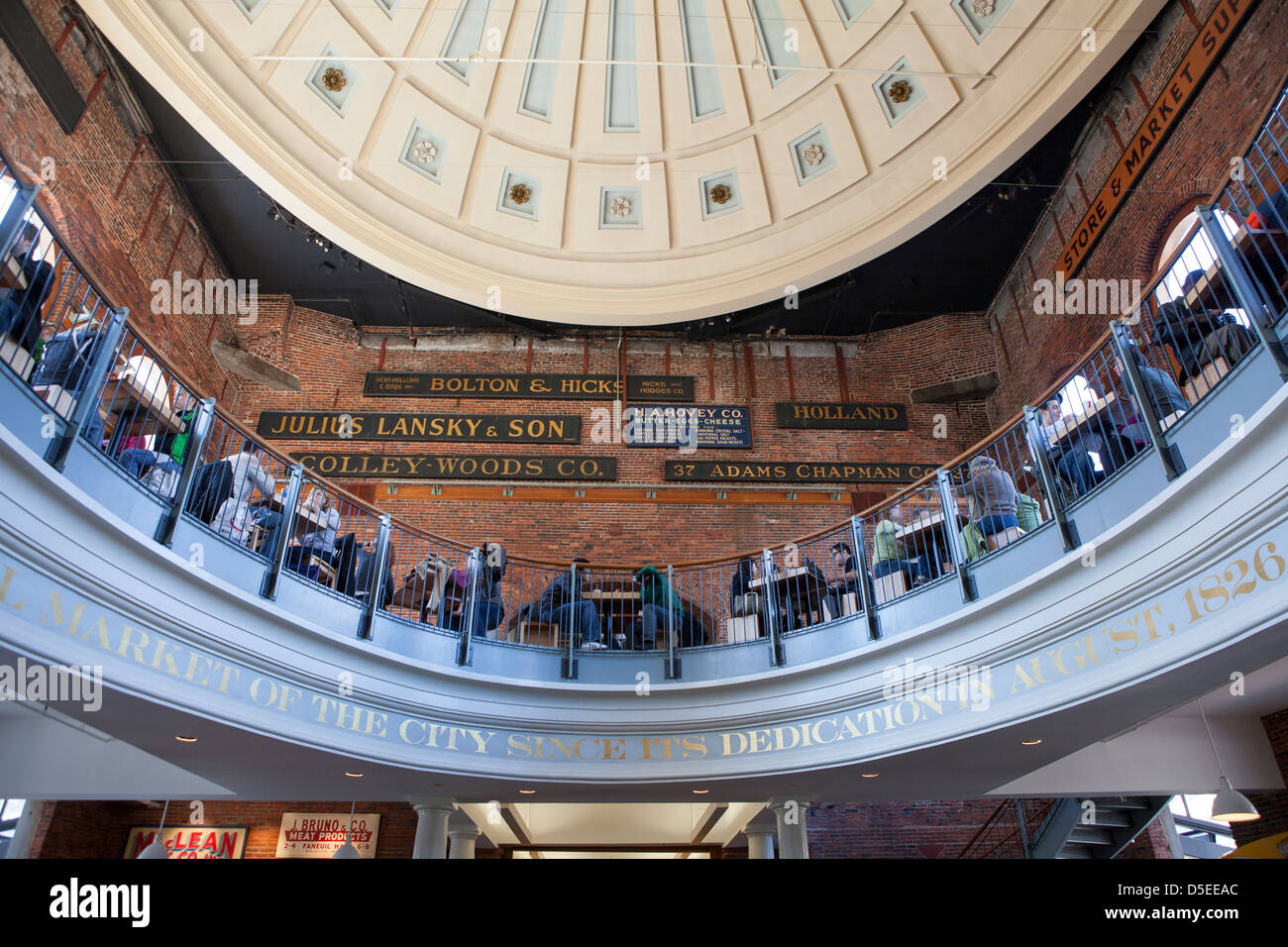 Dome and Quincy Market Colonnade. Boston, Massachusetts , USA Stock ...