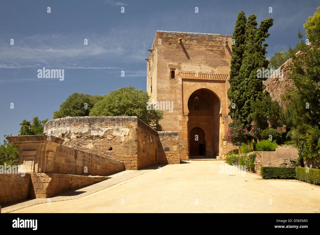 Entrance to the Alhambra, Granada, Andalucia, Spain, Europe Stock Photo ...