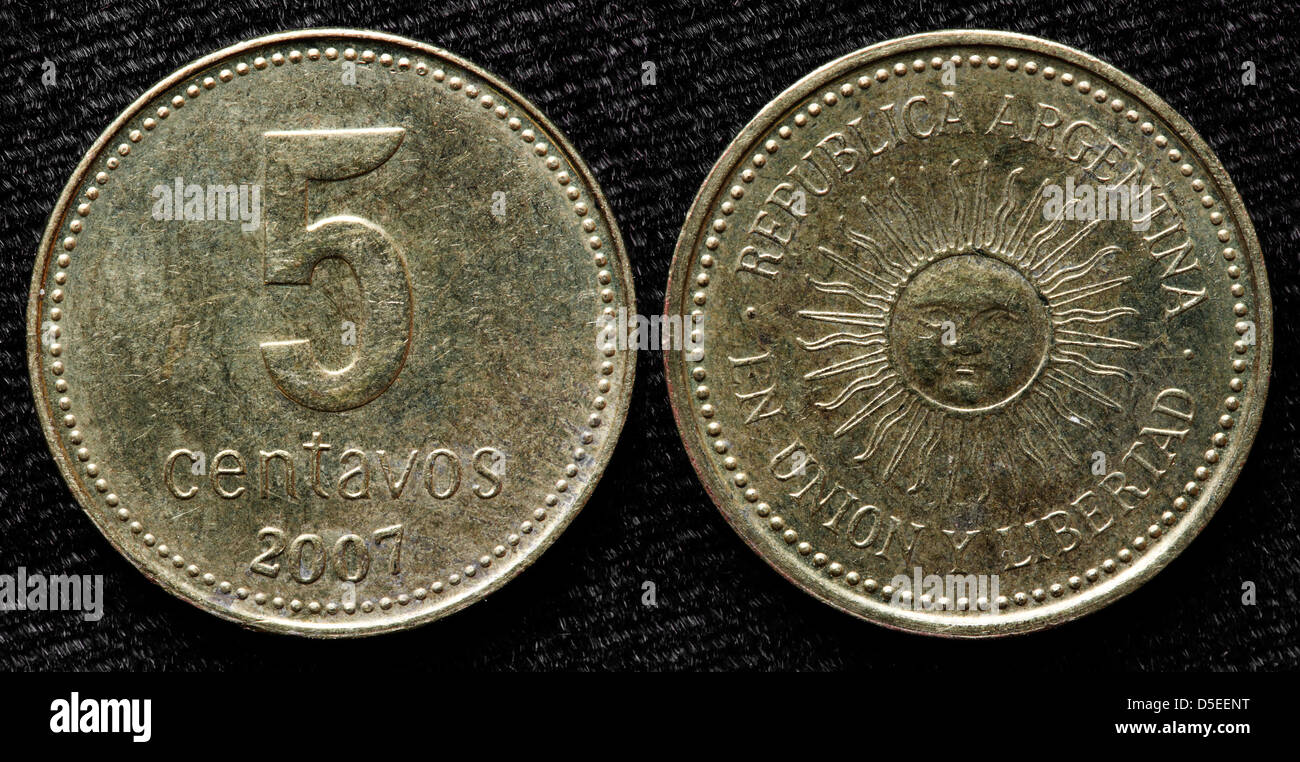 5 Centavos coin, Argentina, 2007 Stock Photo - Alamy