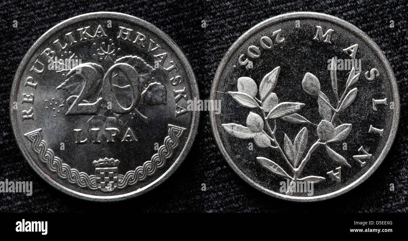 20 Lipa coin, Croatia, 2005 Stock Photo - Alamy