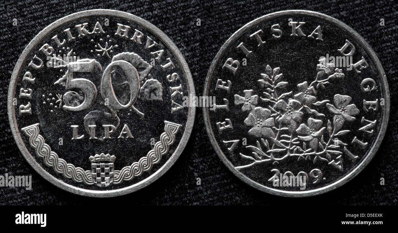 50 Lipa coin, Croatia, 2009 Stock Photo - Alamy