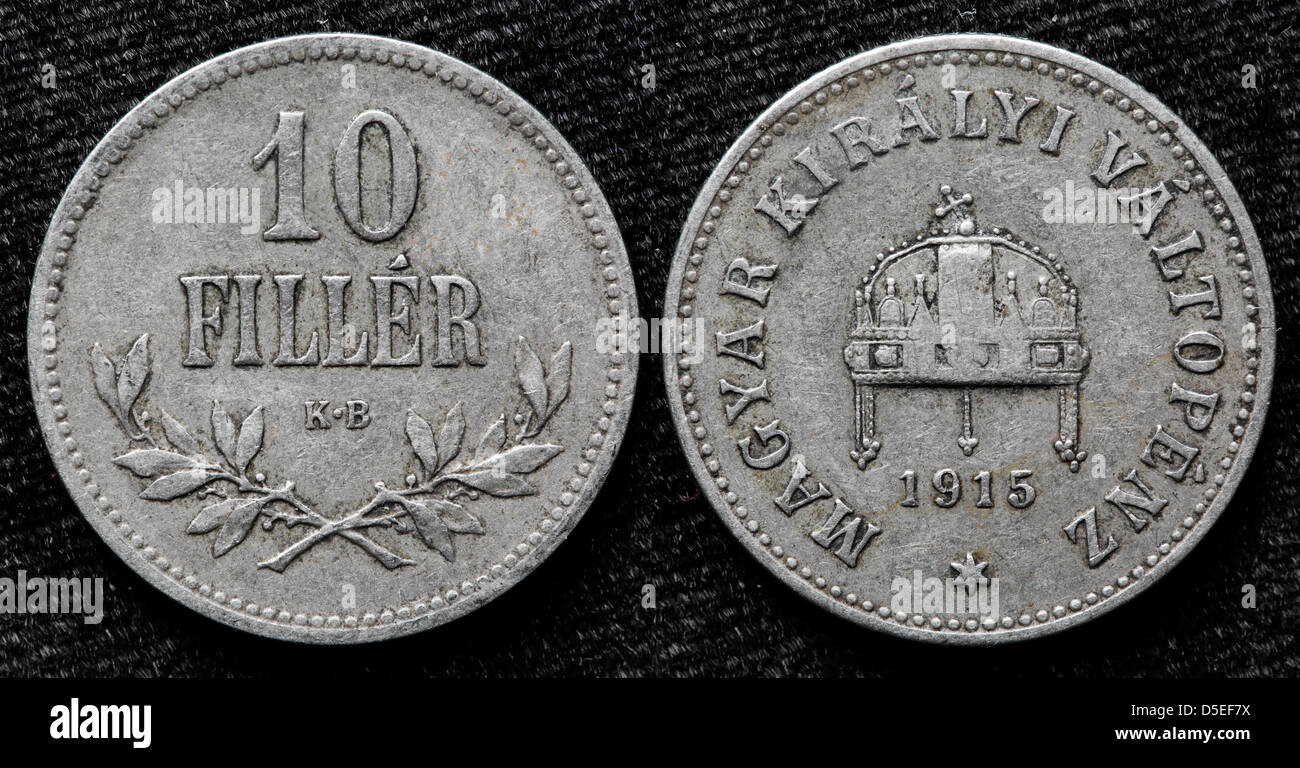 10 Filler coin, Hungary, 1915 Stock Photo - Alamy