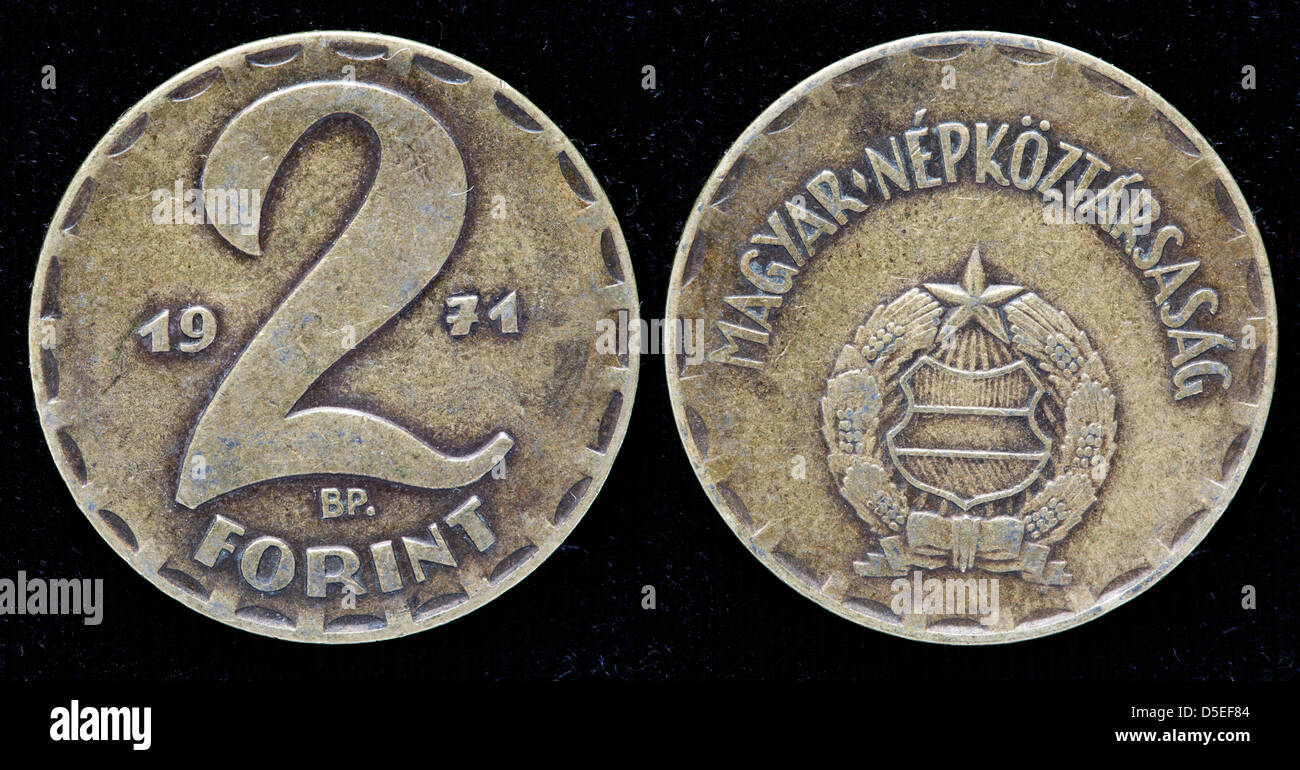 2 Forint coin, Hungary, 1971 Stock Photo - Alamy