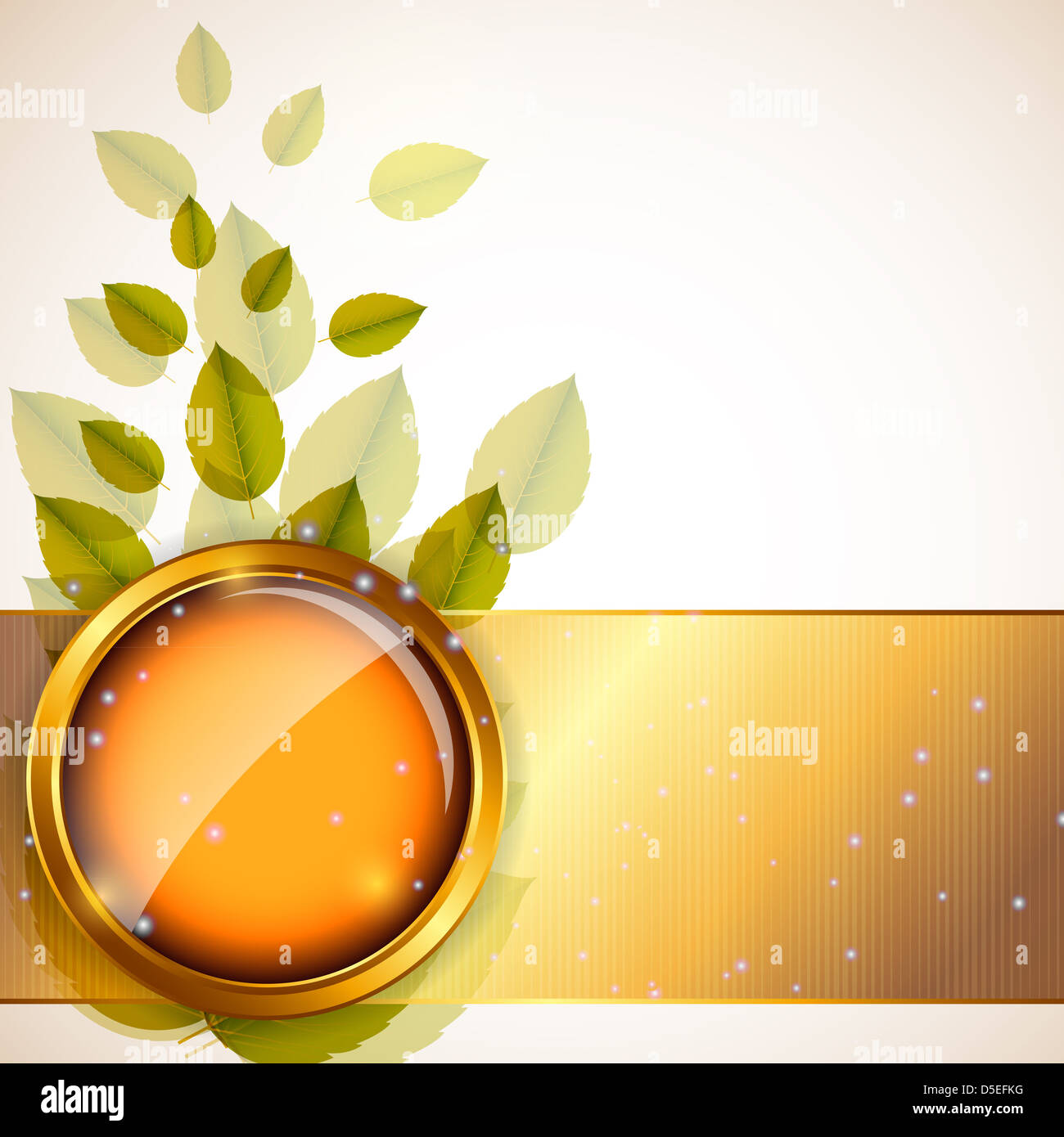 Abstract nature background with leaves. Vector iilustration Stock Photo ...