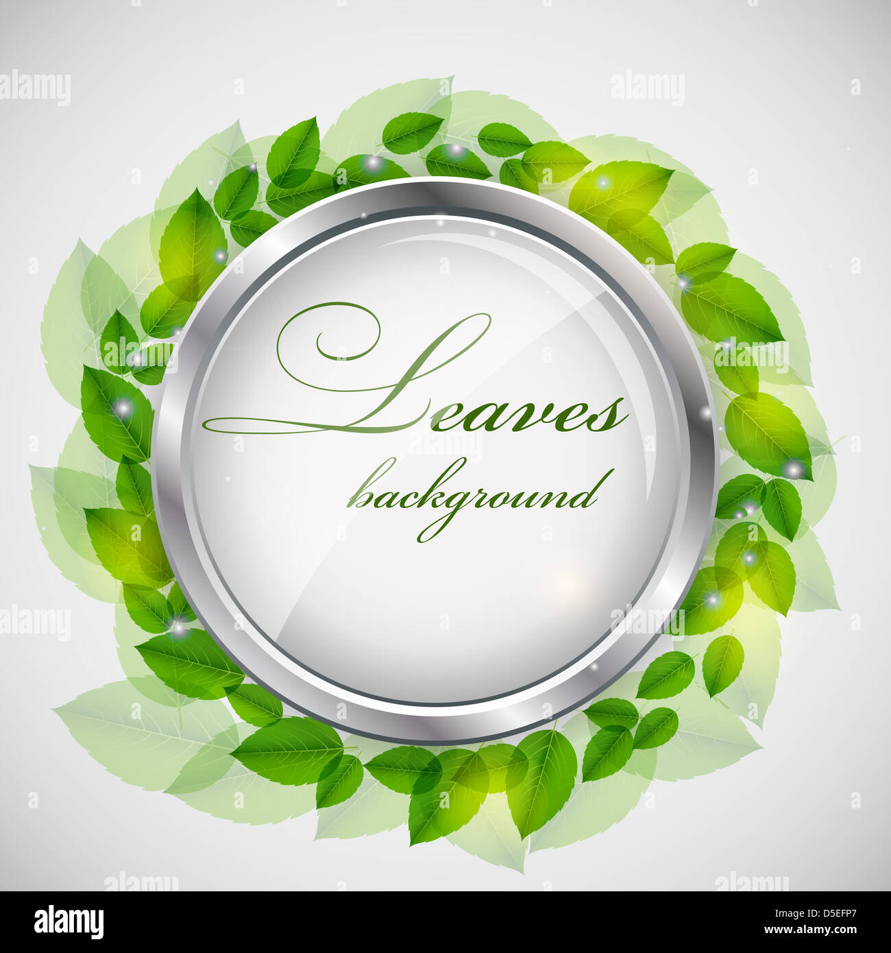 Abstract nature background with leaves. Vector iilustration Stock Photo ...