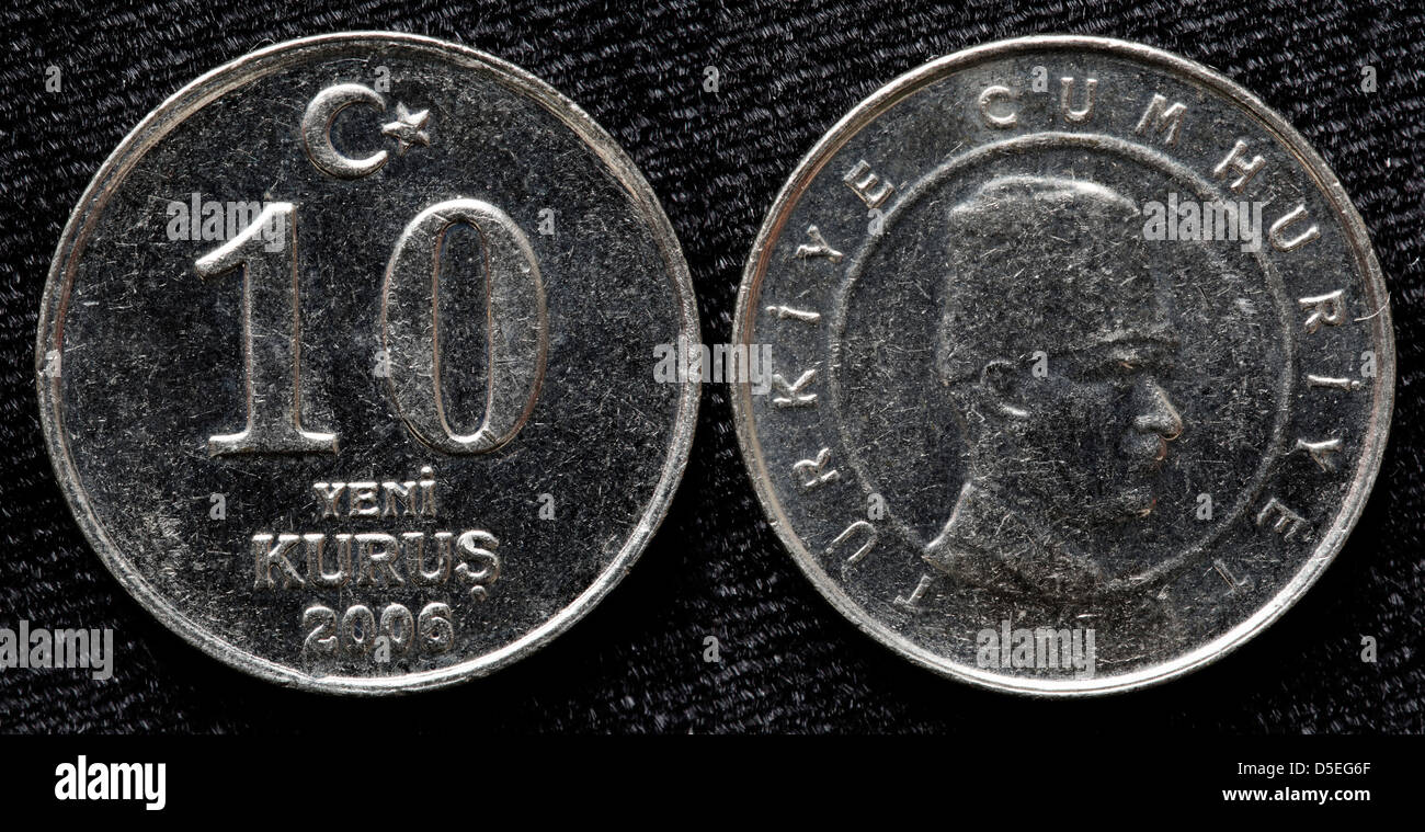 10 new Kurus coin, Turkey, 2006 Stock Photo - Alamy