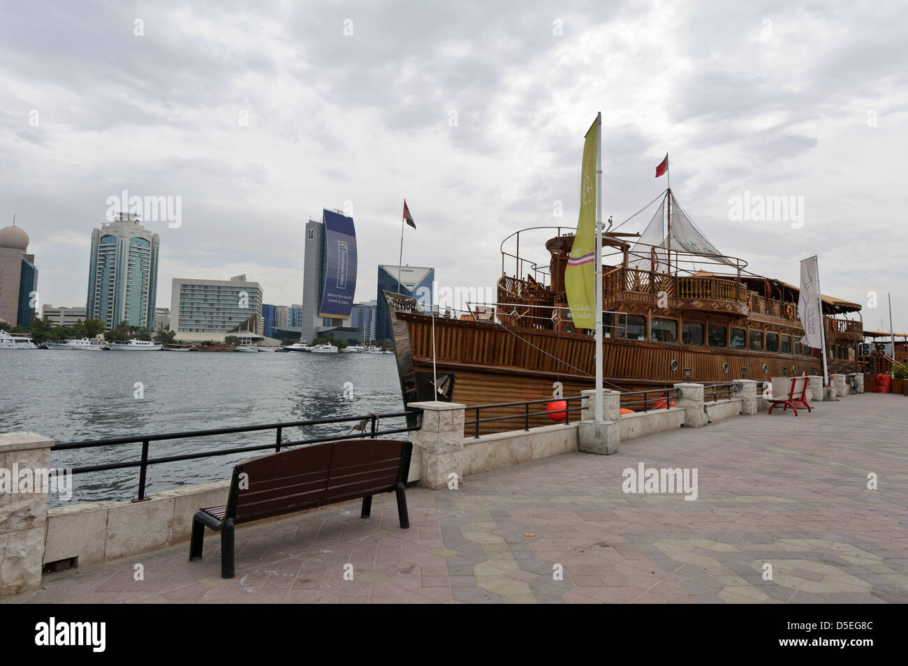 Seafront at Al Hamriya Port, Dubai. United Arab Emirates Stock Photo ...