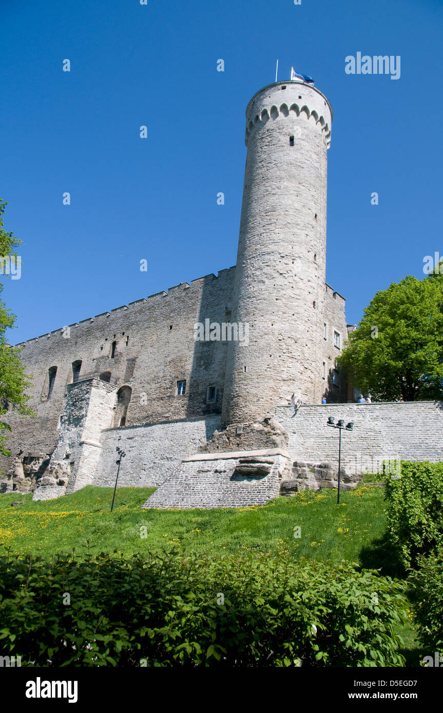 Pikk Hermann tower, part of Toompea Castle is attached to the Estonian ...
