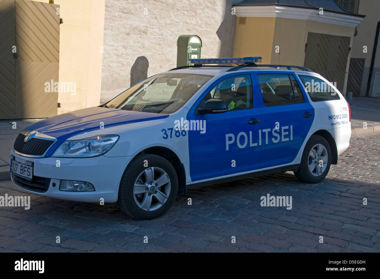 A Tallinn Police car in Tallinn Old Town, Tallinn,Estonia, Baltic ...
