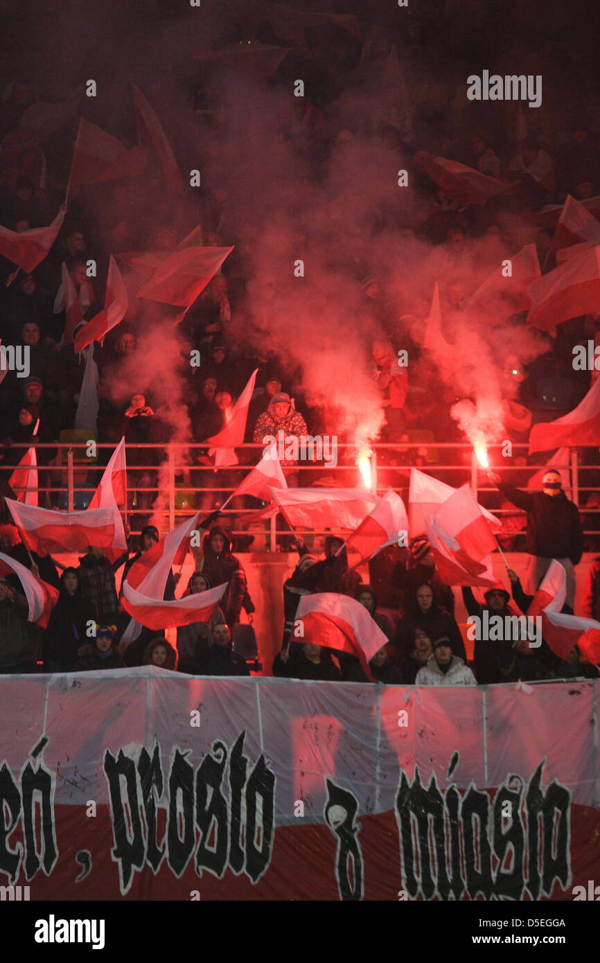 Polish hooligans ultras flara hi-res stock photography and images - Alamy