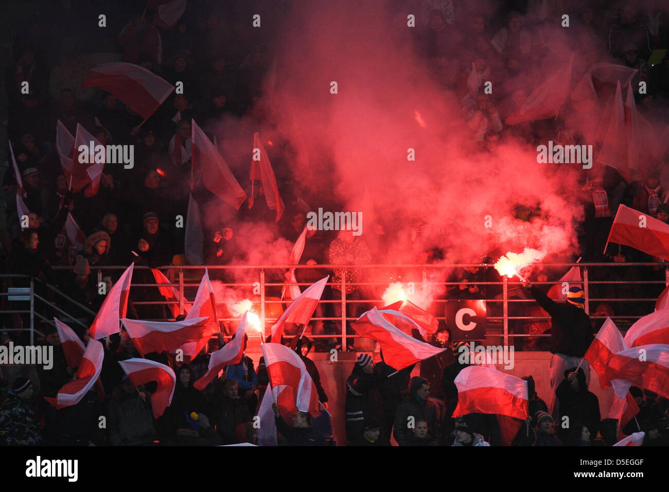 Polish hooligans ultras flara hi-res stock photography and images - Alamy