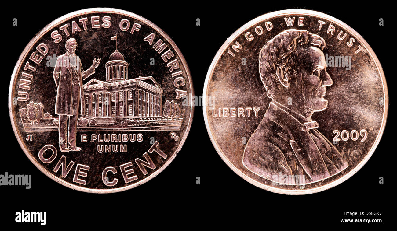 1 cent coin, Lincoln Bicentennial, Professional life in Illinois, USA ...