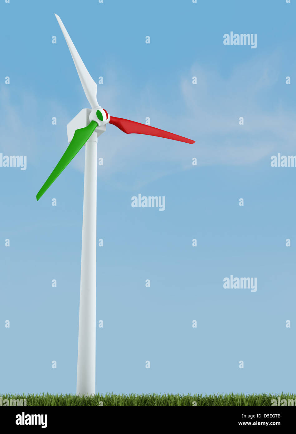 Concept of Italian wind power - rendering Stock Photo - Alamy