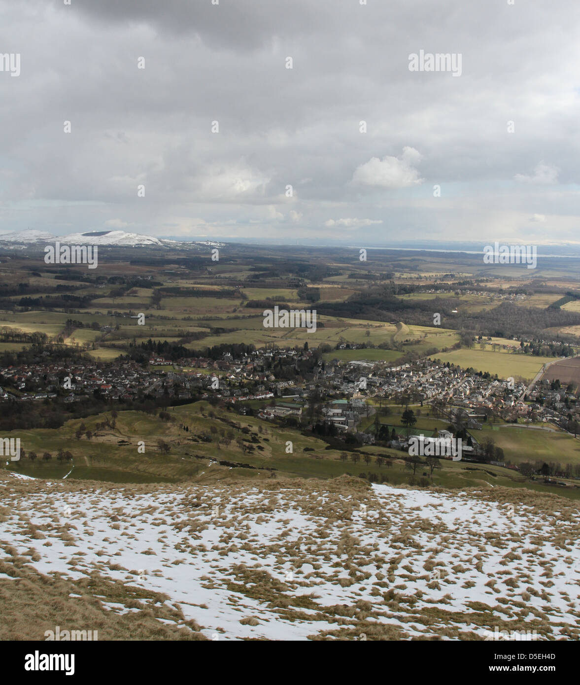 Elevated view of Dollar Scotland March 2013 Stock Photo - Alamy