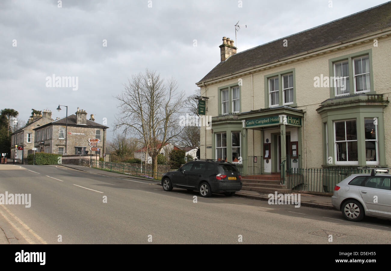 Exterior of Castle Campbell Hotel Dollar Scotland March 2013 Stock ...