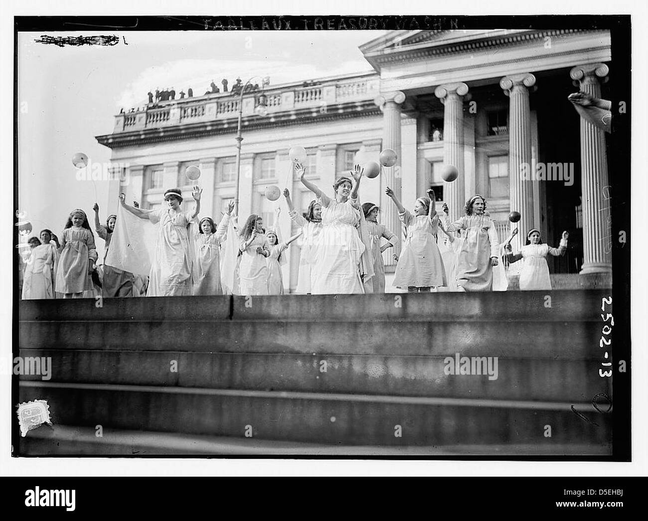 A tableau from the 1913 Woman Suffrage Pageant in Washington, D.C ...