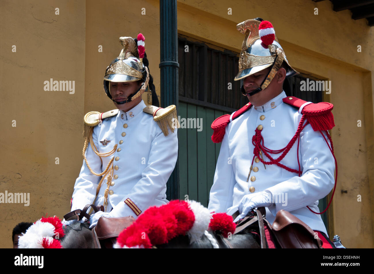 Presidential guard at Government Palace in Lima. Peru Stock Photo - Alamy
