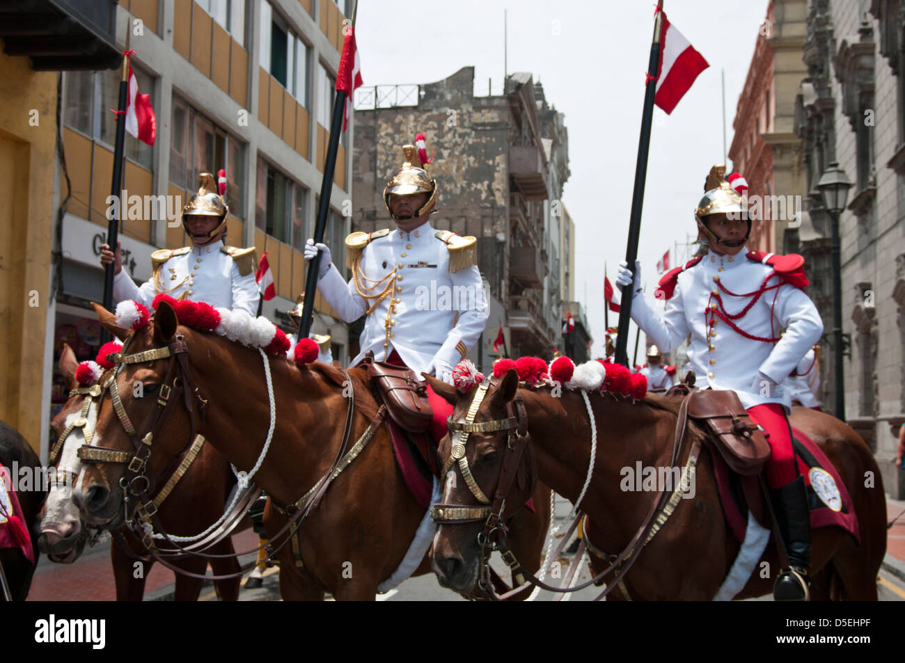 Presidential guard at Government Palace in Lima. Peru Stock Photo - Alamy