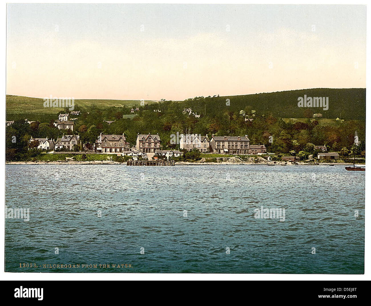 A view of Kilcreggan from the water, located on the Rosneath Peninsula ...