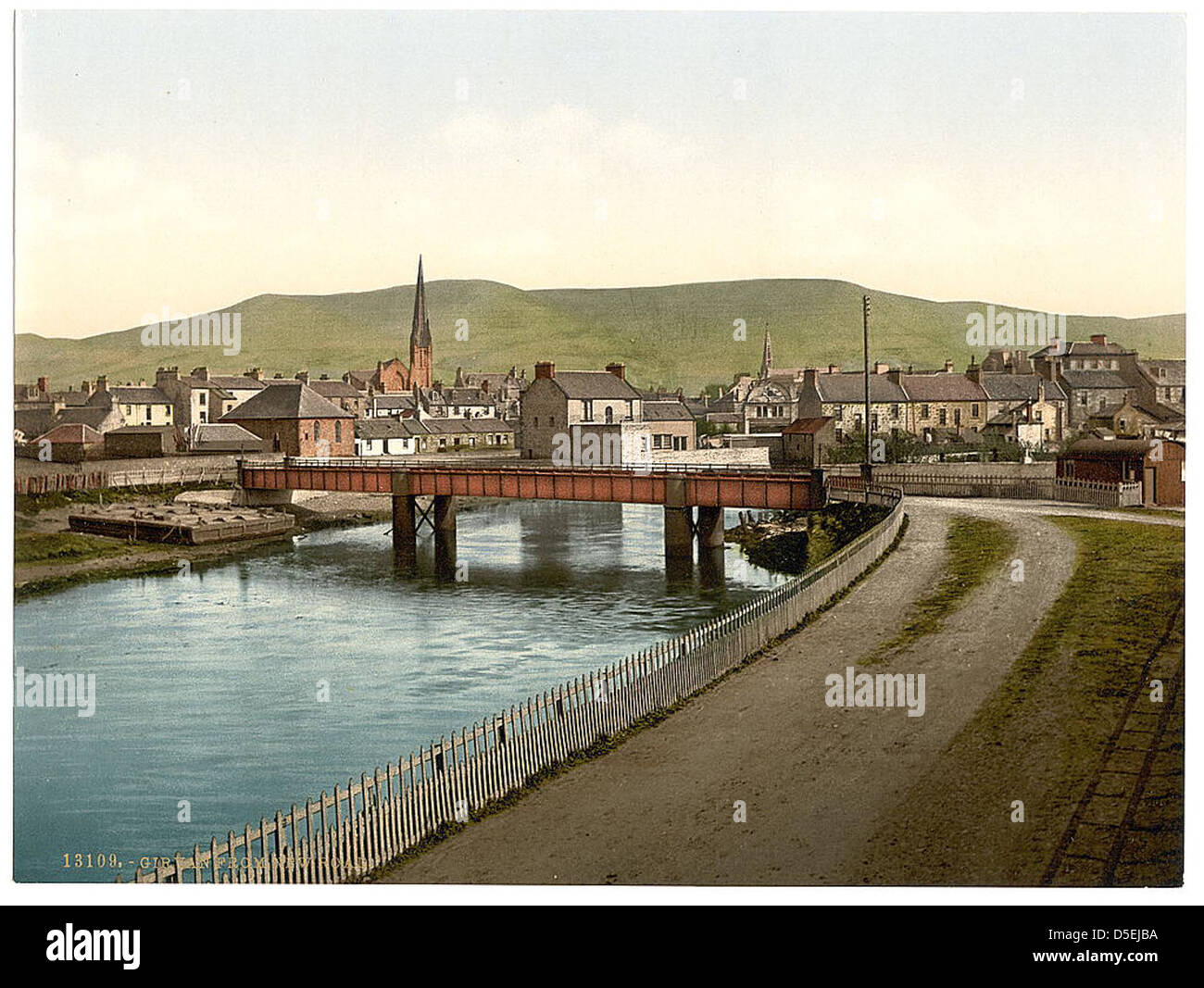 This image captures the landscape of Girvan, Scotland, taken from New ...