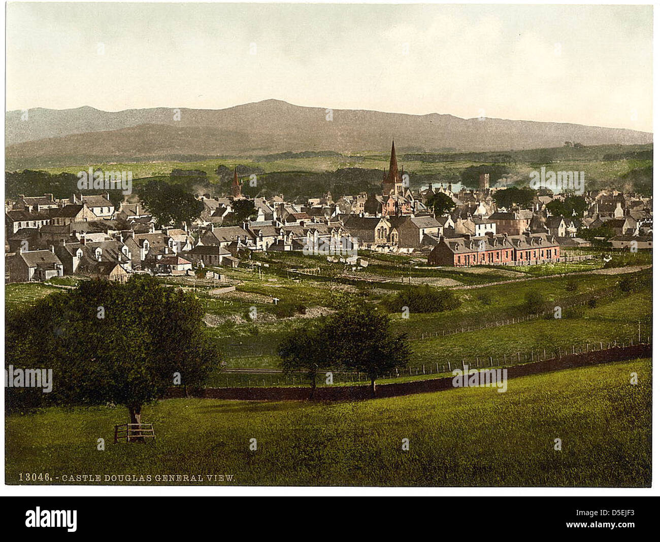 This photograph shows Castle Douglas, Scotland, viewed from Dunmuir ...