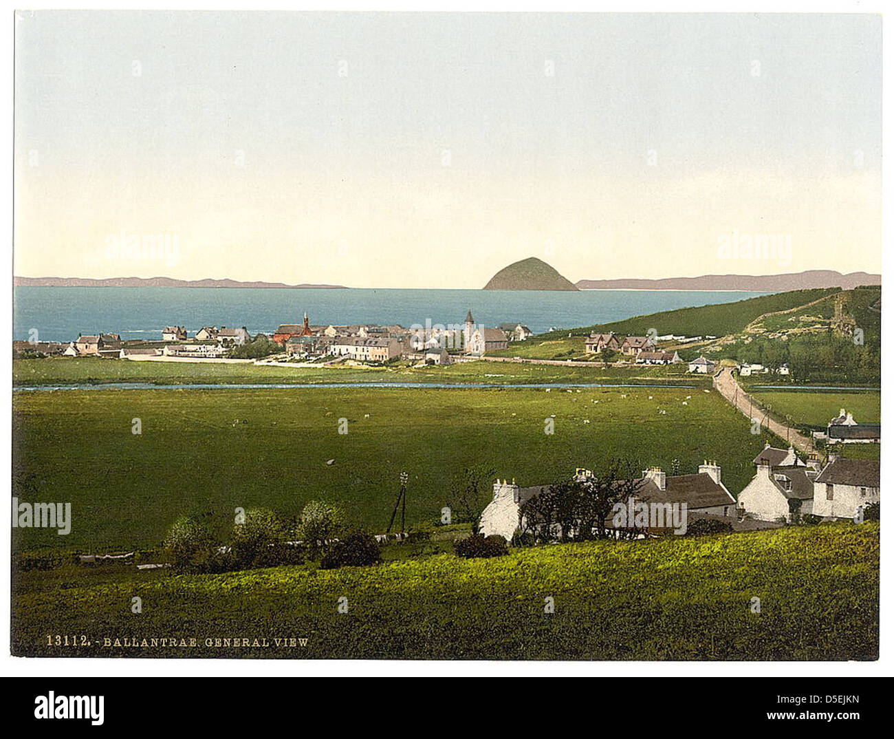 A general view of Ballantrae, a village in Scotland, as seen in a ...