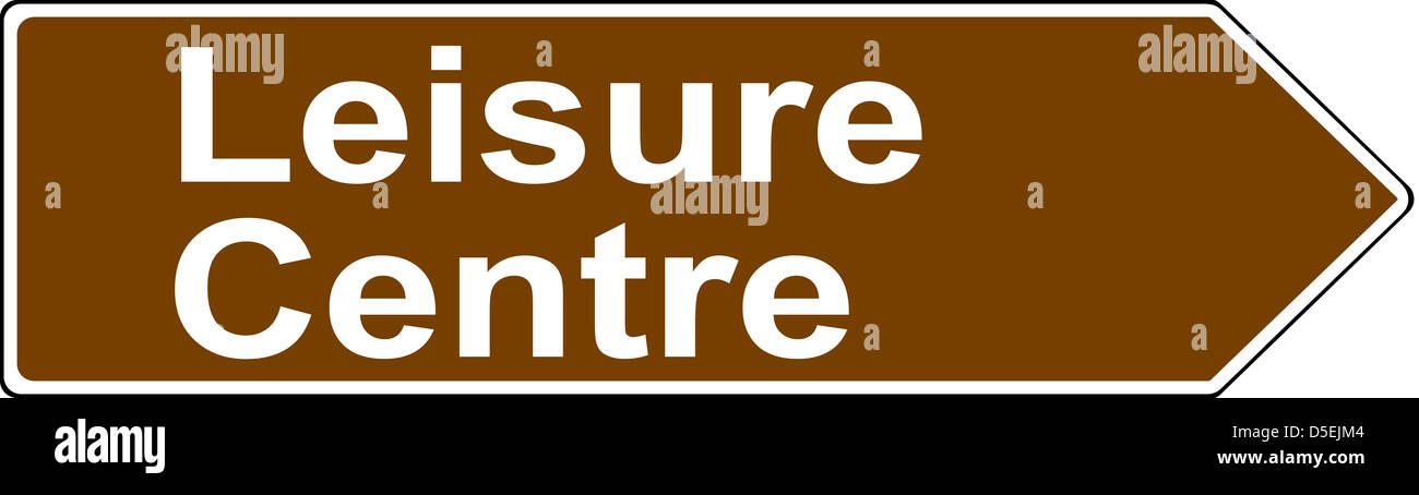 Leisure Centre tourist sign Stock Photo - Alamy