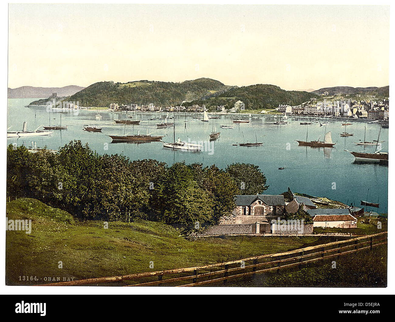 A photograph of the bay in Oban, Scotland, capturing the scenic ...
