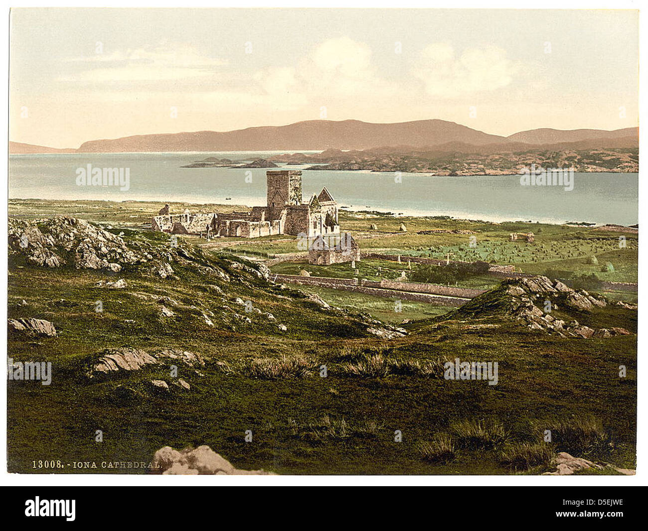 This photo depicts the historic Iona Abbey, located on the Isle of Iona ...
