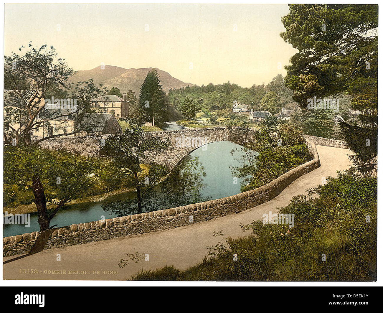 A historic photograph of the Bridge of Ross, located in Comrie ...