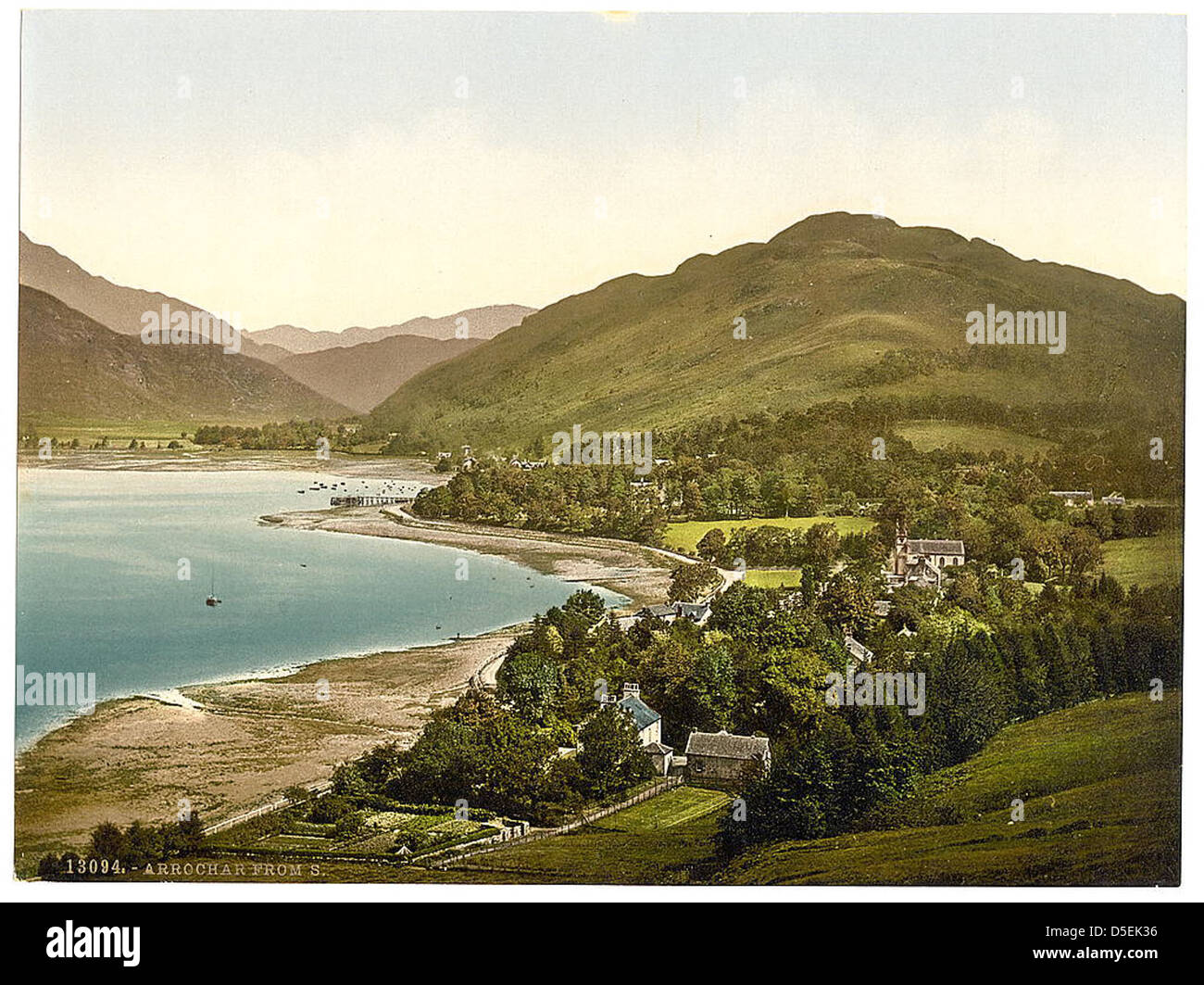 A historic photograph taken from the south of Arrochar, Scotland ...