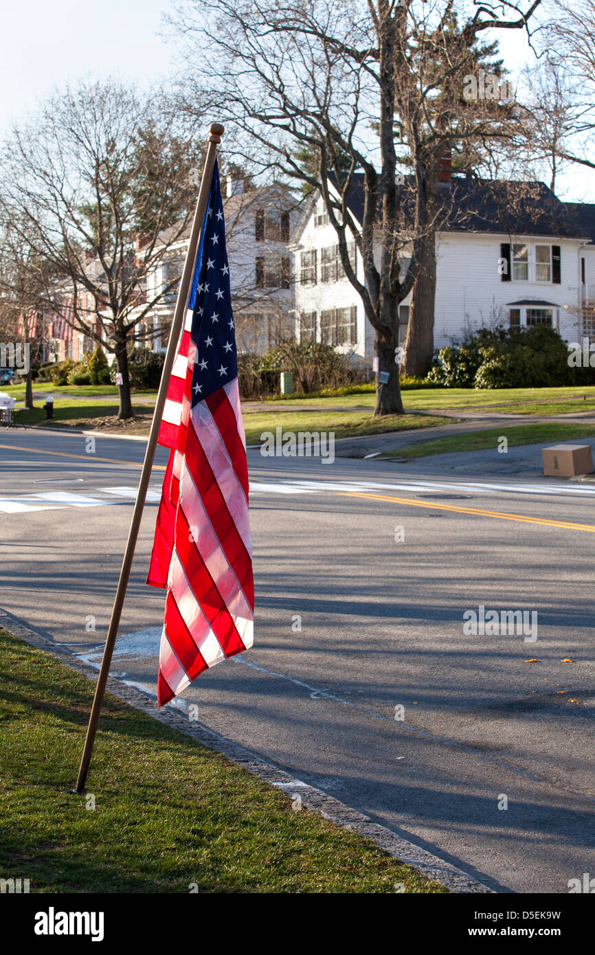 A flag in Lexington, , Massachusetts, USA Stock Photo - Alamy