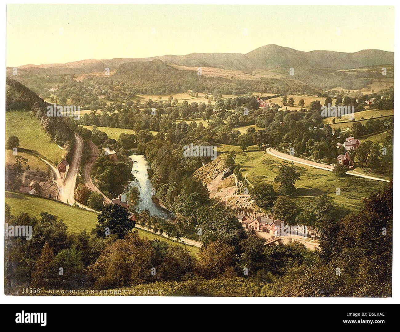 The Berwyn Valley near Llangollen, Wales, is a picturesque landscape ...