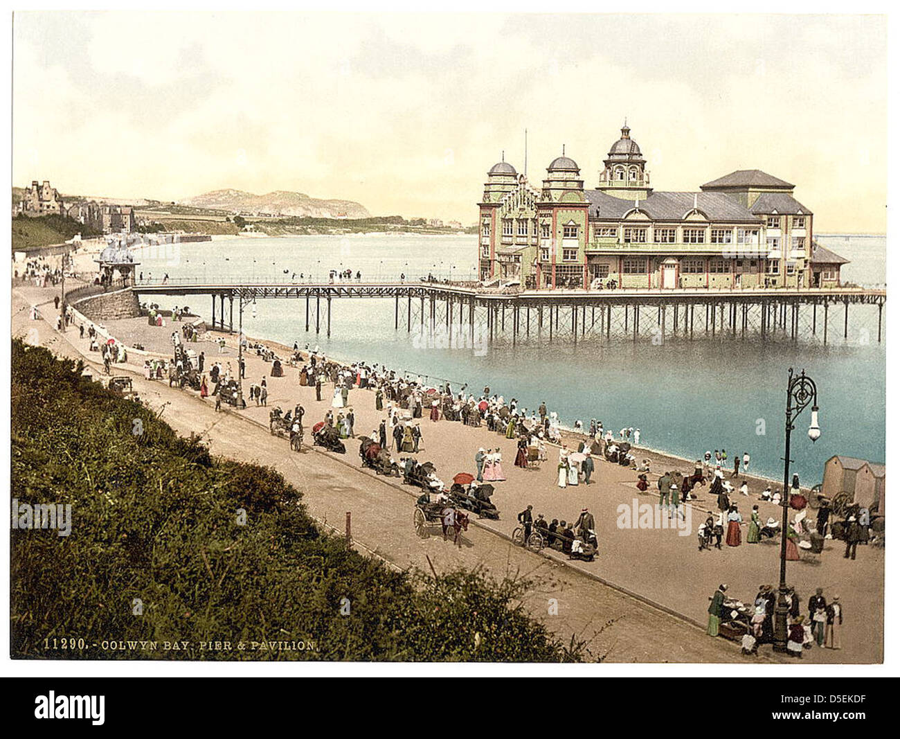 The pier and pavilion at Colwyn Bay in Wales were prominent attractions ...