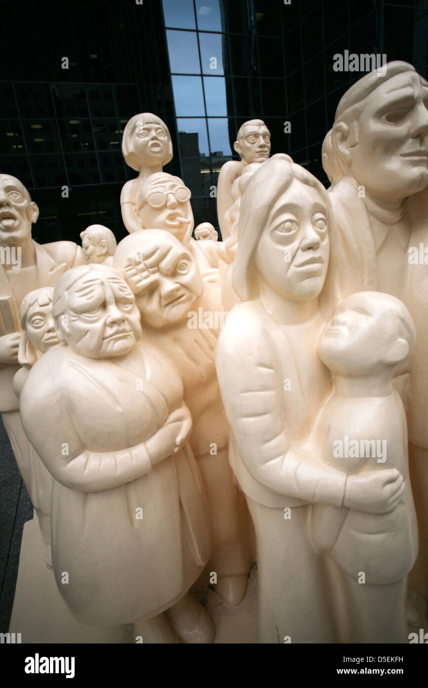 The Illuminated Crowd sculpture by Raymond Mason in Montreal, Quebec ...