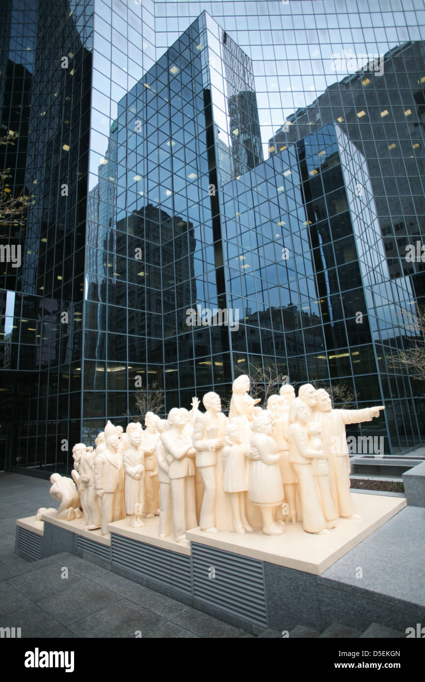 The Illuminated Crowd sculpture by Raymond Mason in Montreal, Quebec ...