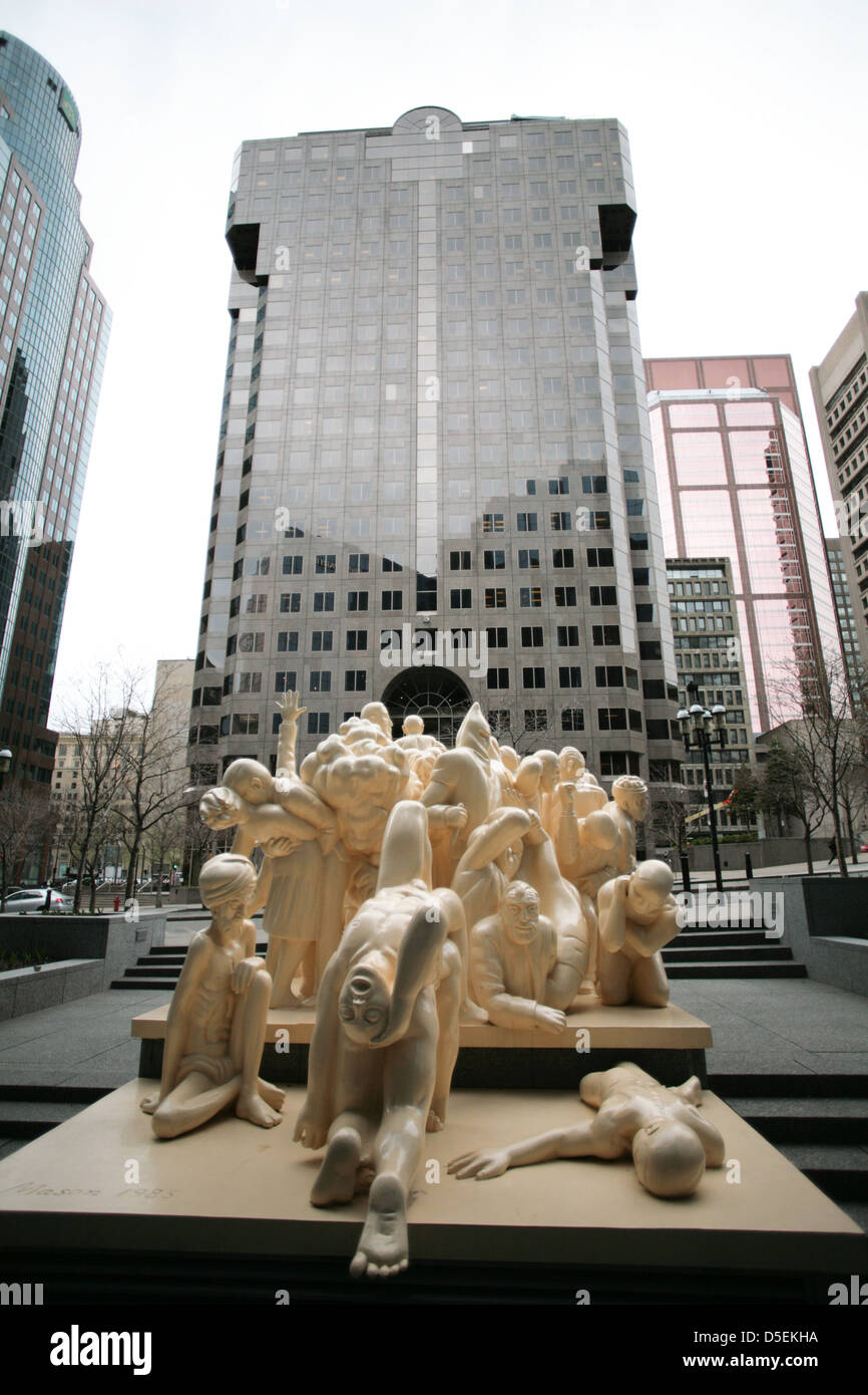 The Illuminated Crowd sculpture by Raymond Mason in Montreal, Quebec ...